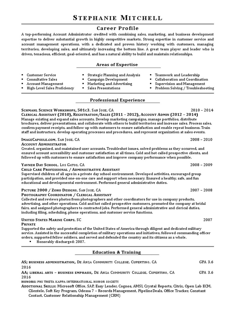Stephanie Mitchell Resume 2017 2 | PDF | Sales | Business