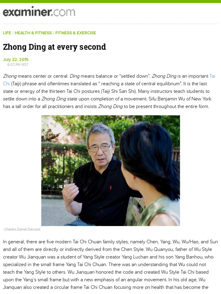 Zhong Ding at Every Second Examiner PDF | PDF | Tai Chi | Classical Chinese Philosophy