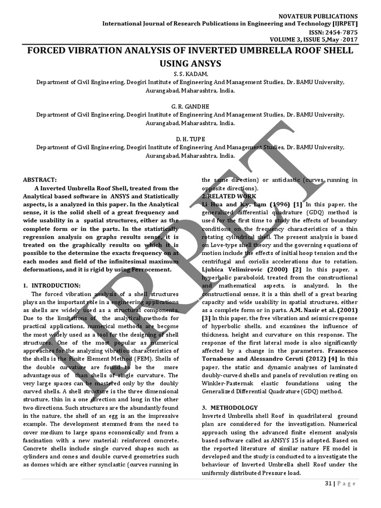 Forced Vibration Analysis Pdf Finite Element Method Numerical