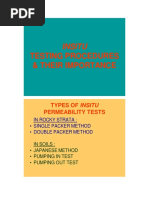 Standard Operation For Packer Test | PDF | Hydrogeology | Pressure