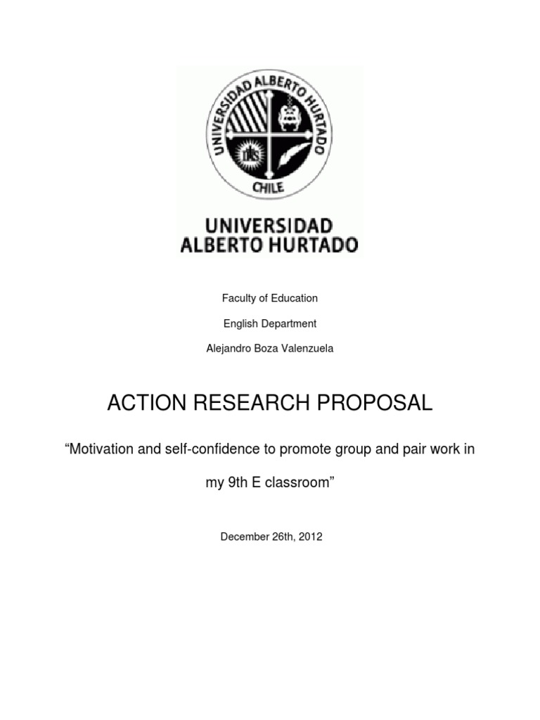 Action Research Proposal: "Motivation and Self-Confidence To Promote ...