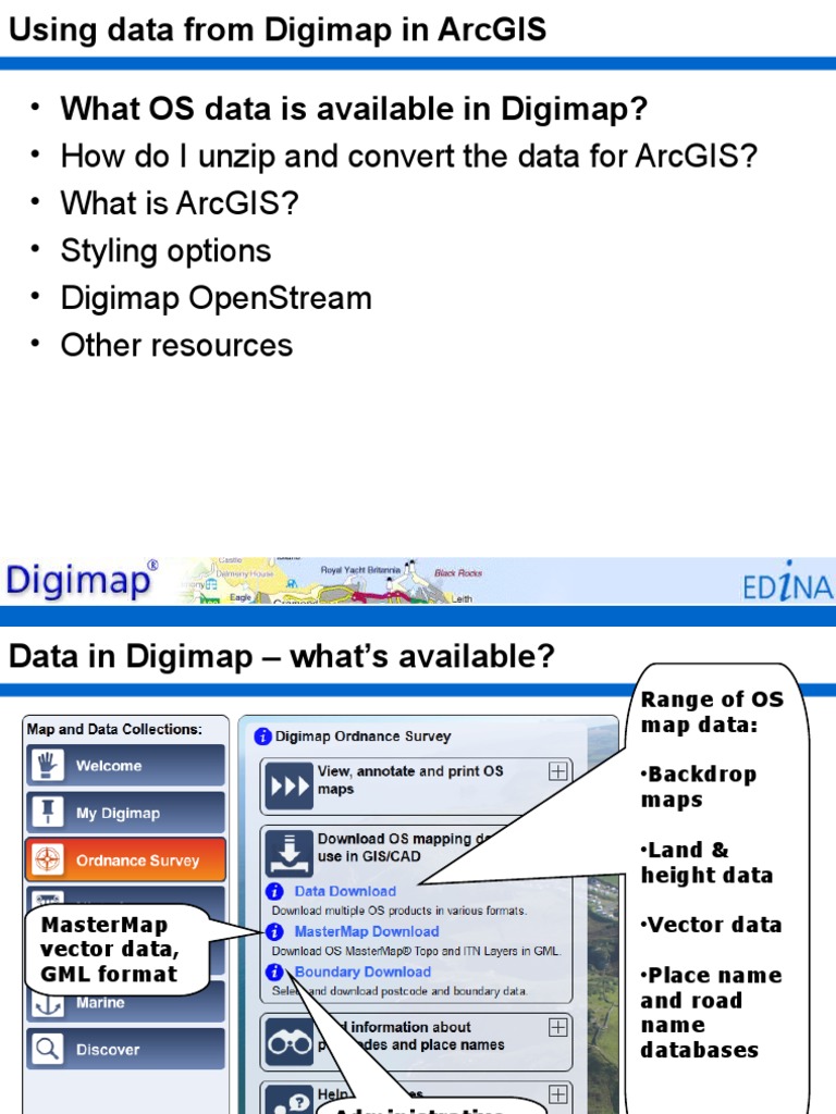 Using Digimap Data in Arcgis | Download Free PDF | Arc Gis | Data