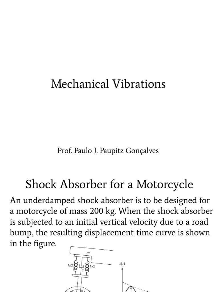 Designing a Shock Absorber for a Motorcycle Through Vibration Analysis ...