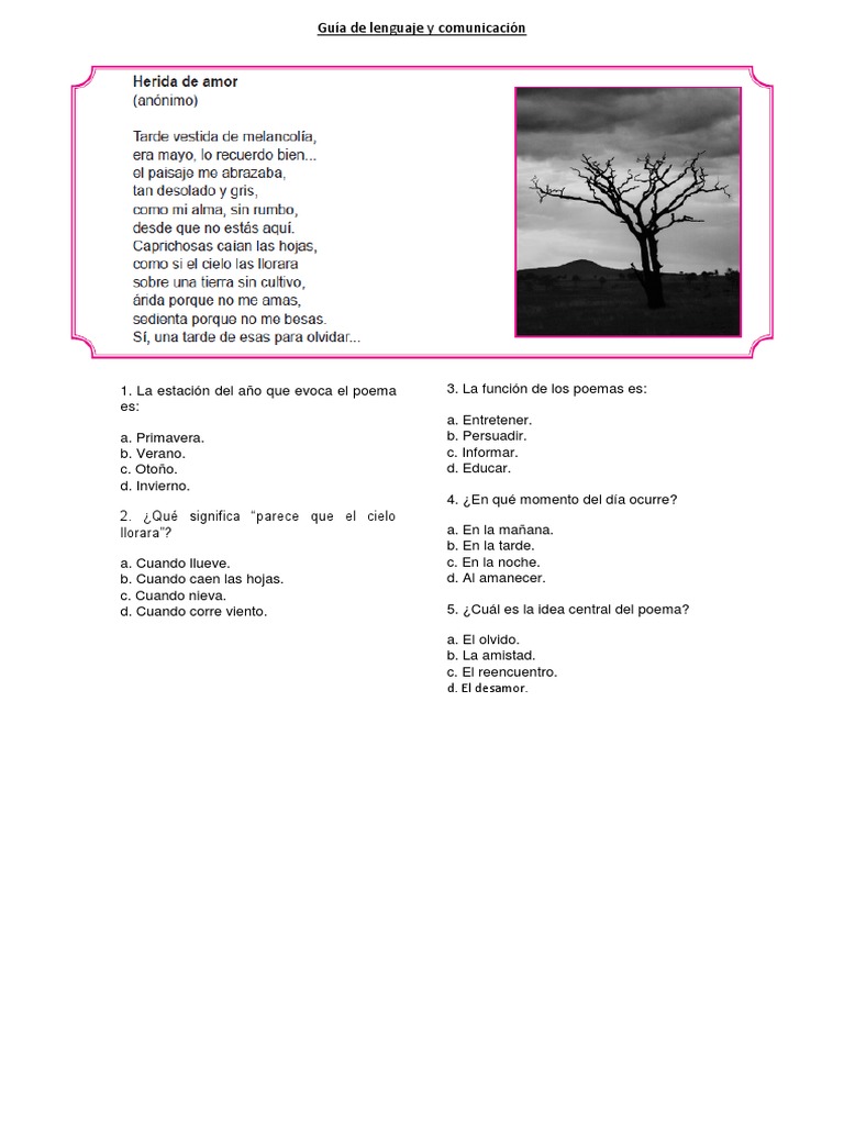 Guia Poemas Profesor | PDF