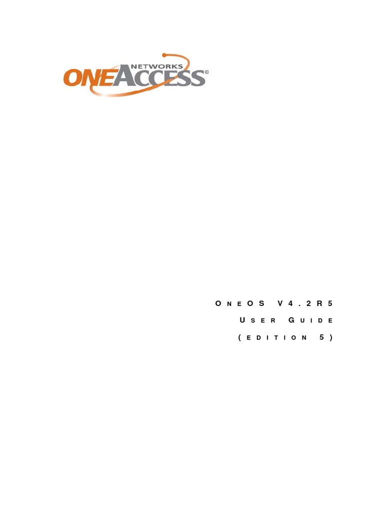 OneOS-Data User Guide V4 - 2R5 (Ed.5) | PDF | Ip Address | Router ...