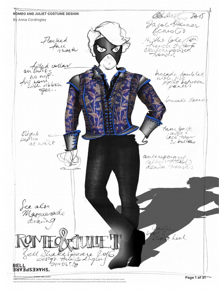Romeo and Juliet Costume Design by Anna Cordingley: Page 1 of 31 | PDF ...