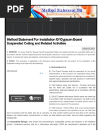 Method Statement Suspended Ceiling | PDF | Personal Protective Equipment | Drywall