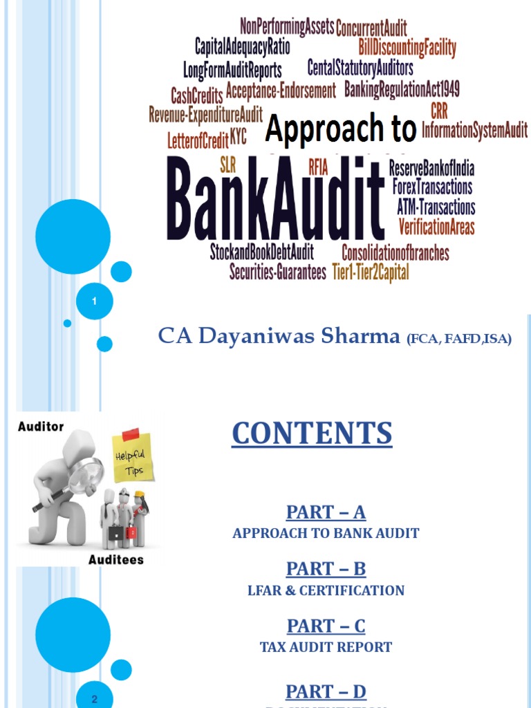 Approach To Bank Audit DNS 17 18 Final | PDF | Banks | Audit