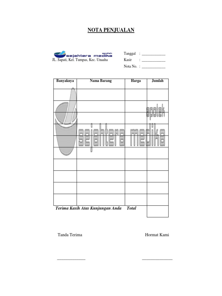 Nota Apotik | PDF
