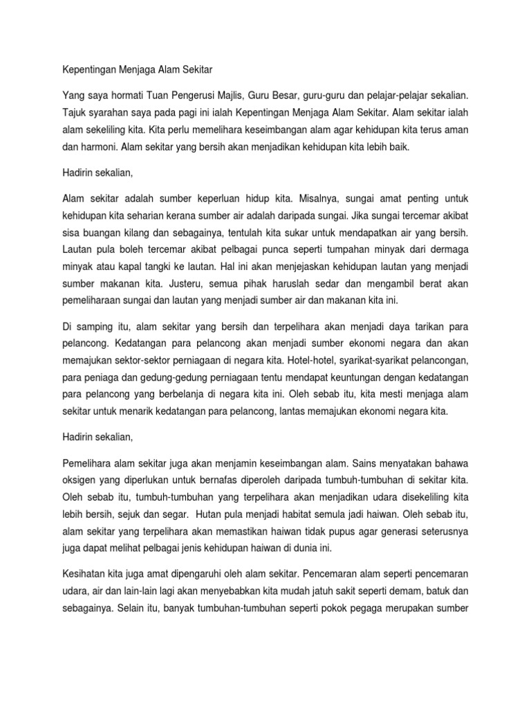 Contoh Karangan Tahun 5 | PDF