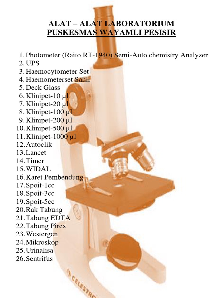 ALAT Laboratorium Puskesmas Wayamli | PDF | Wellness | Technology ...