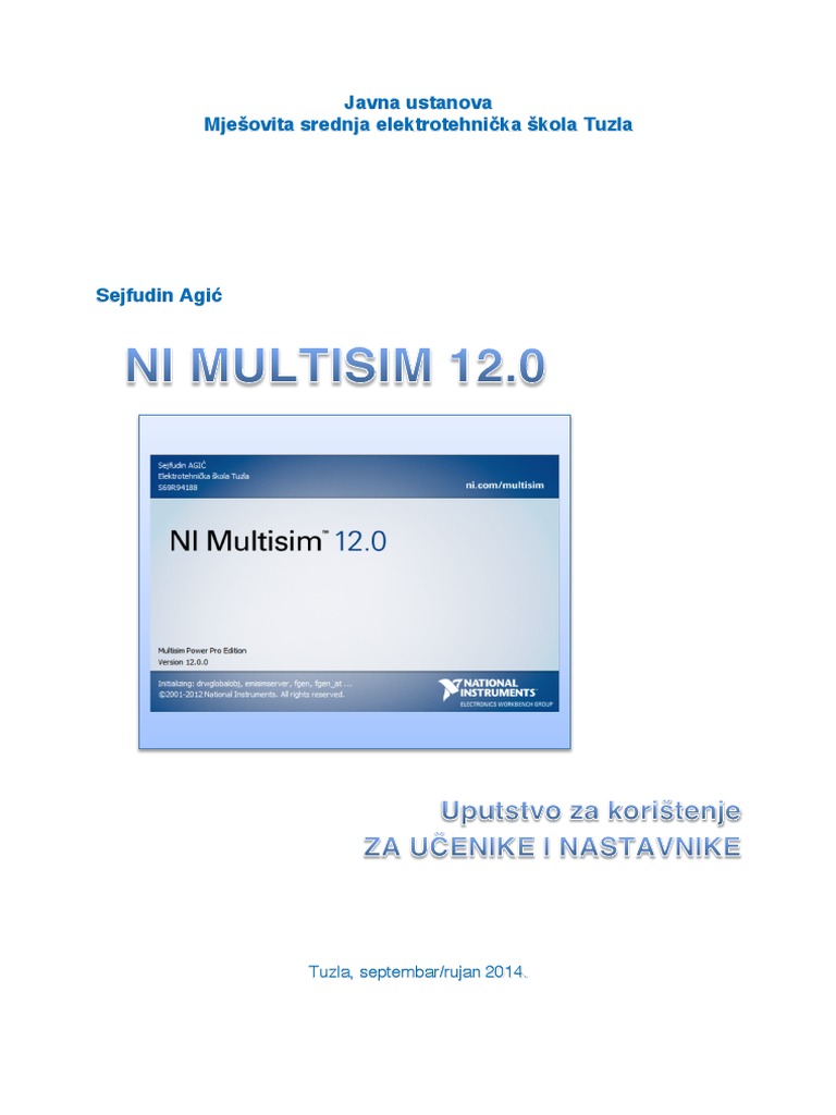 Uputstvo Za Multisim 12.0 PDF | PDF