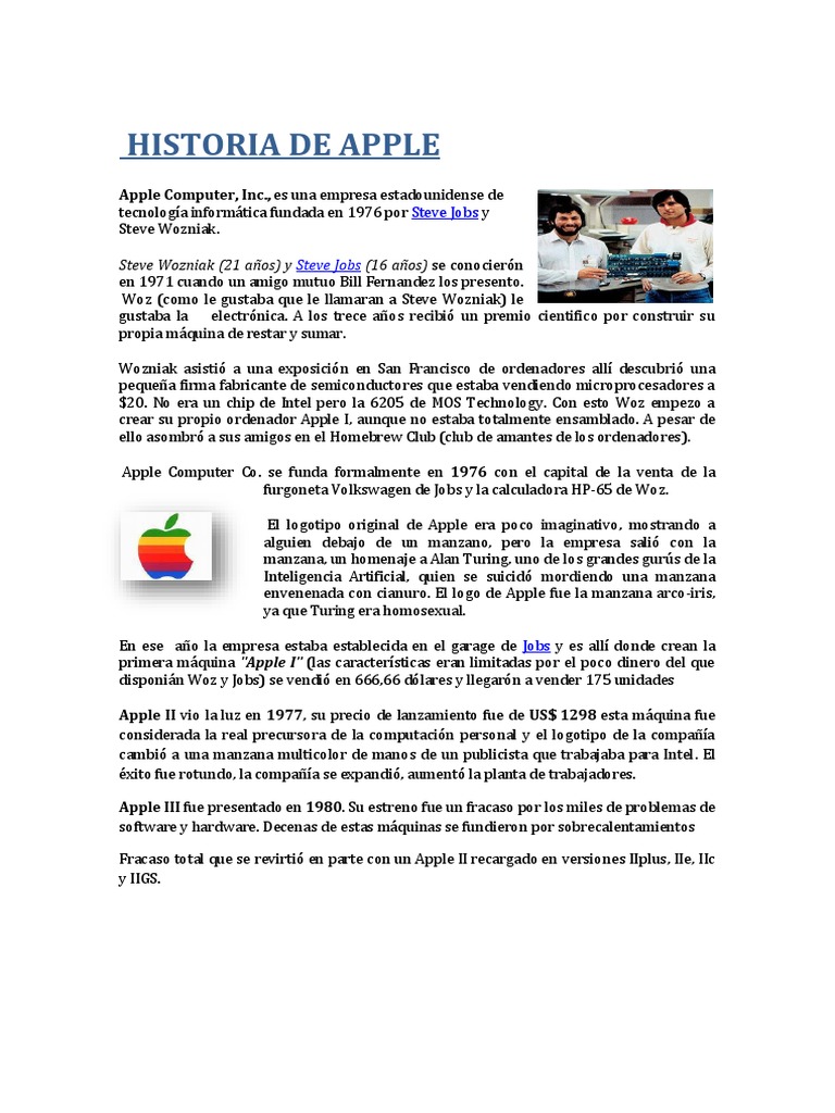 Historia de Apple | PDF | Apple Inc. | Yo pod