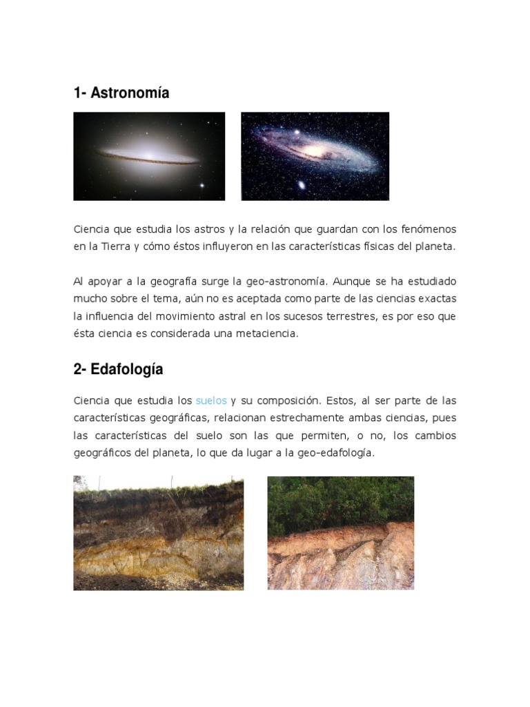 Ciencias Auxiliares de La Geografia | PDF | Ciencia y matemáticas
