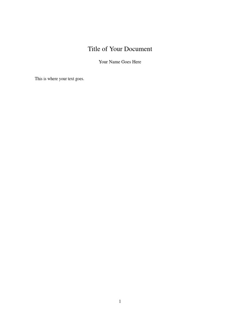 Title of Your Document: This Is Where Your Text Goes | PDF