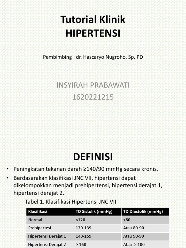 Tutorial Klinik HT | PDF