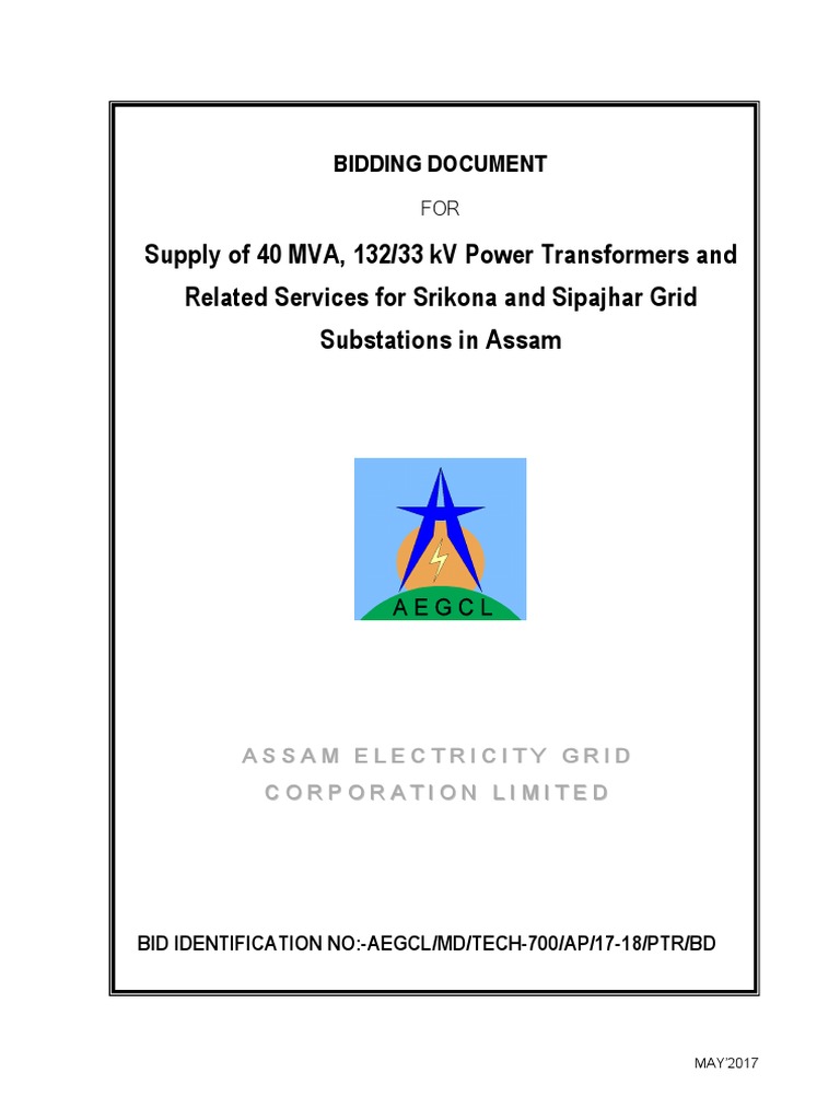 40MVA Power Transformer Bid (Final) - May 17 PDF | PDF | Construction ...
