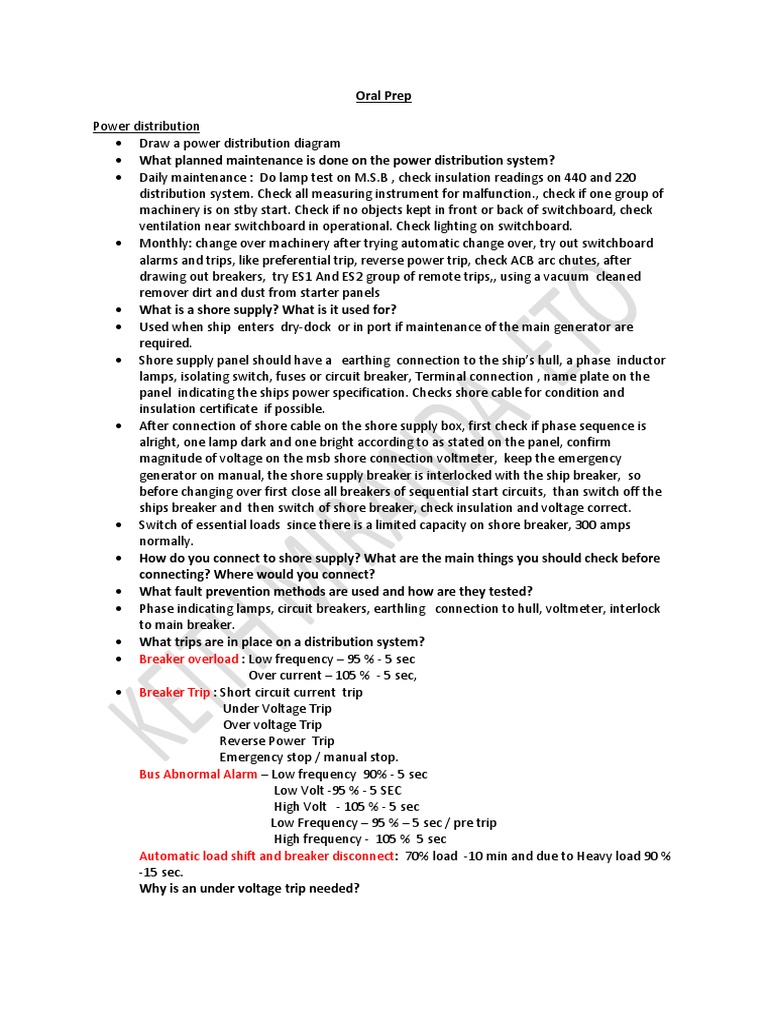 Eto Coc Oral Exam Prep Questions | PDF | Electric Motor | Fuse (Electrical)