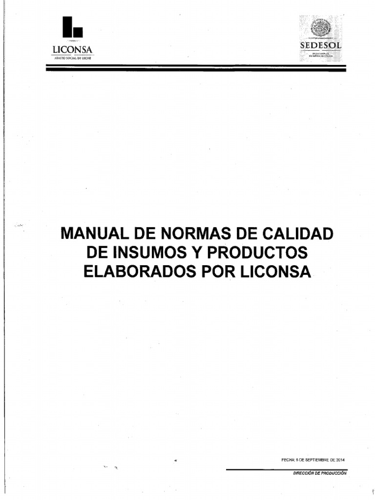 Man Nor Insum Prod Elab Liconsa PDF | PDF