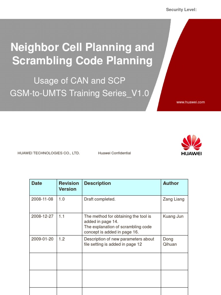Scrambling Code and Neighbor Cell Planning | PDF | Radio Propagation ...