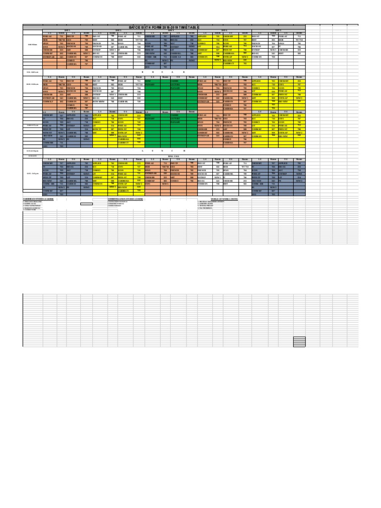 Timetable UPDATE 5 DAY CYCLE-2 PDF | PDF