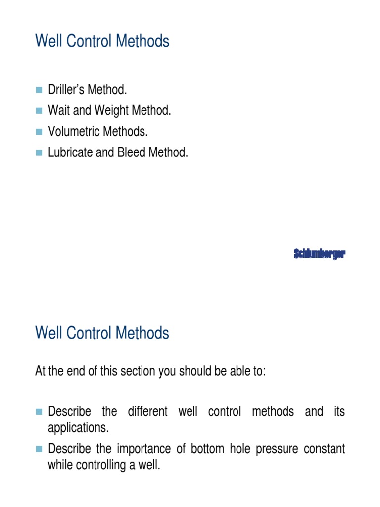 Well Control Methods PDF | PDF | Casing (Borehole) | Geotechnical ...