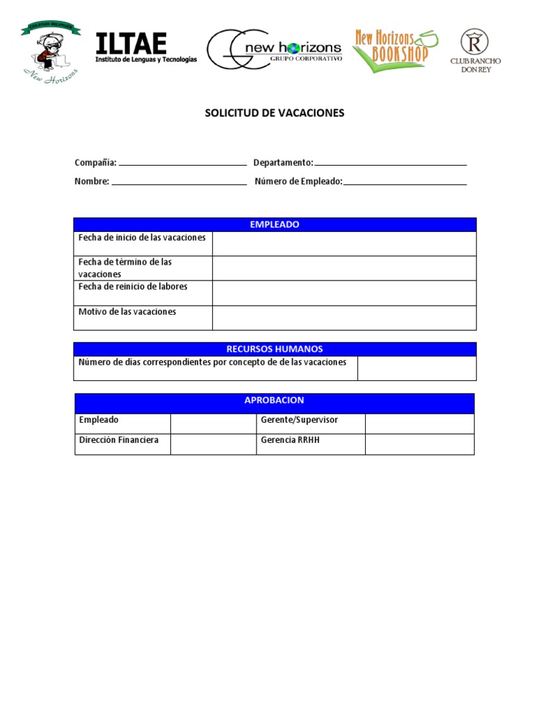 Formulario Vacaciones | PDF