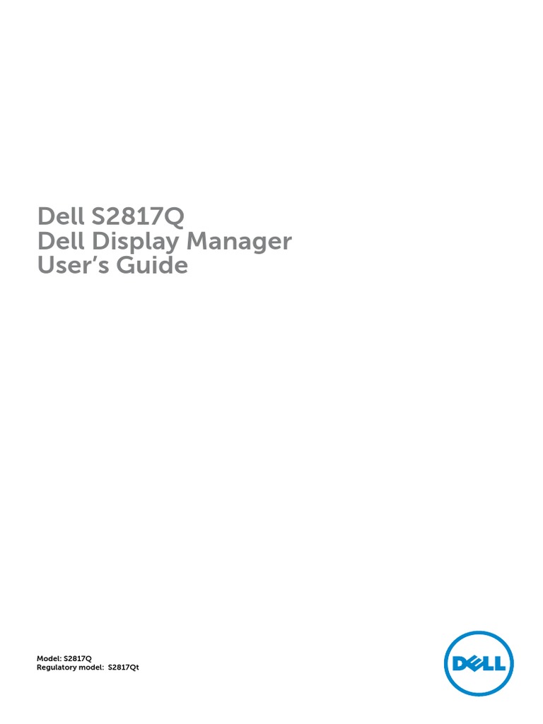 Dell s2817q Monitor Setup Guide2 en Us | PDF | Icon (Computing) | Tab (Gui)
