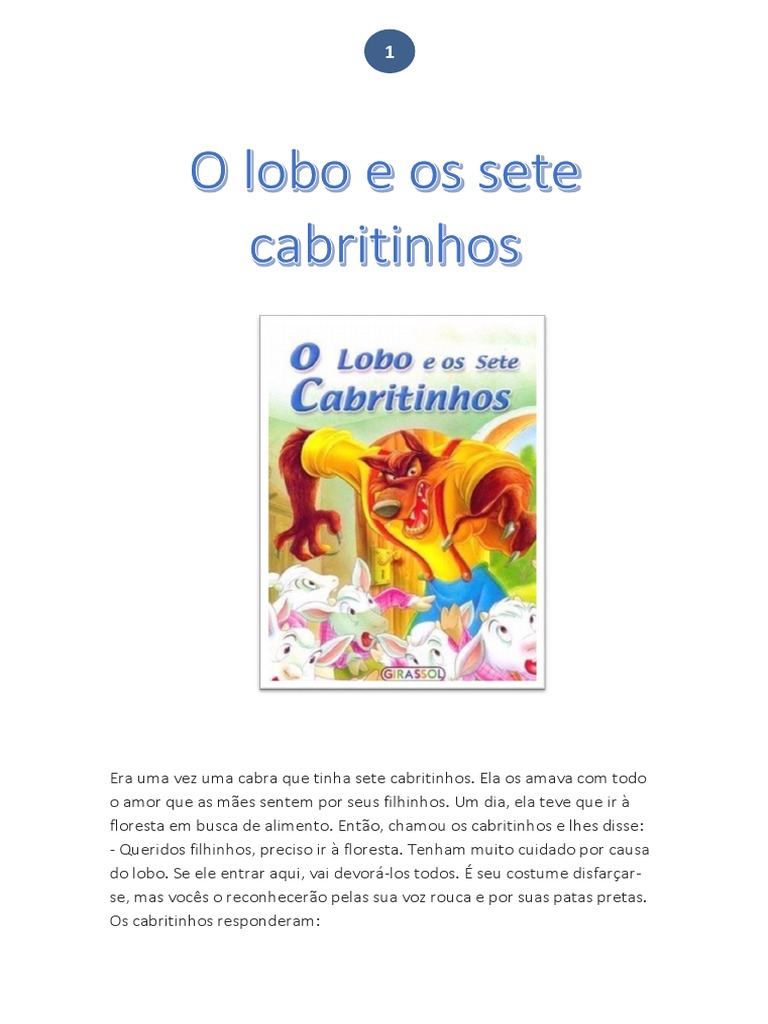 O Lobo e Os Sete Cabritinhos - Griim | PDF | Lazer