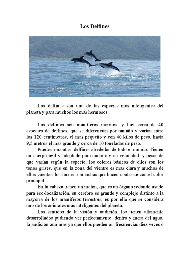 Los Delfines | PDF | Organismos | Naturaleza