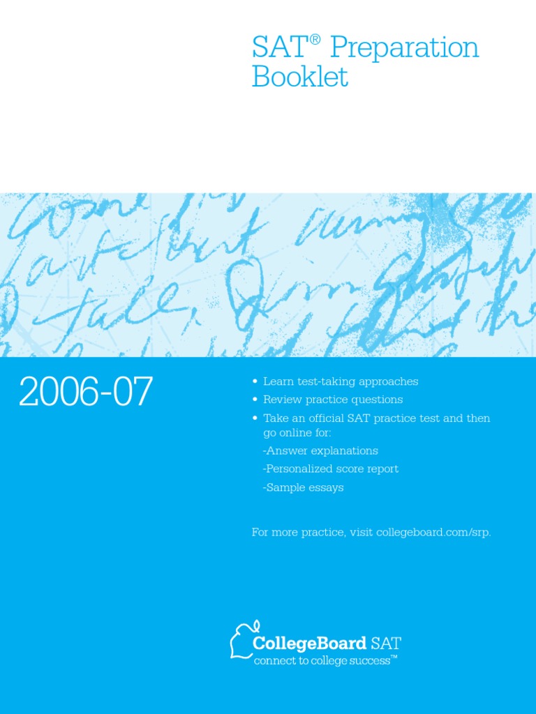 Sat PB 2007 | PDF | Sat | Multiple Choice