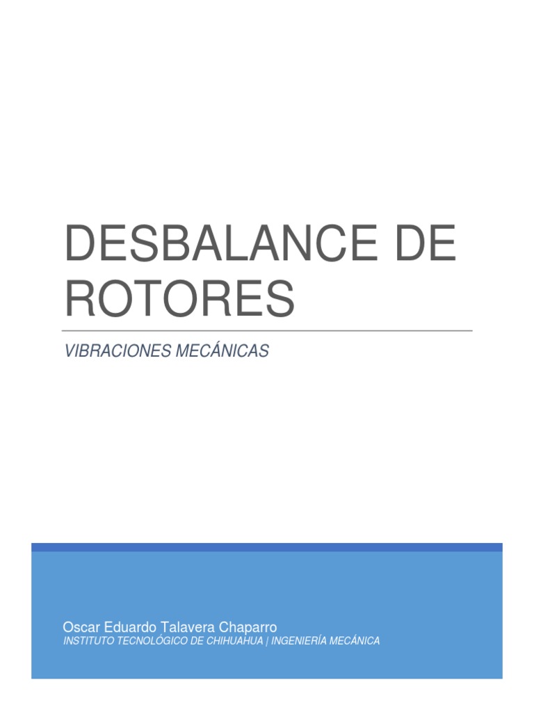 Desbalanceo | PDF | Medición | Eje