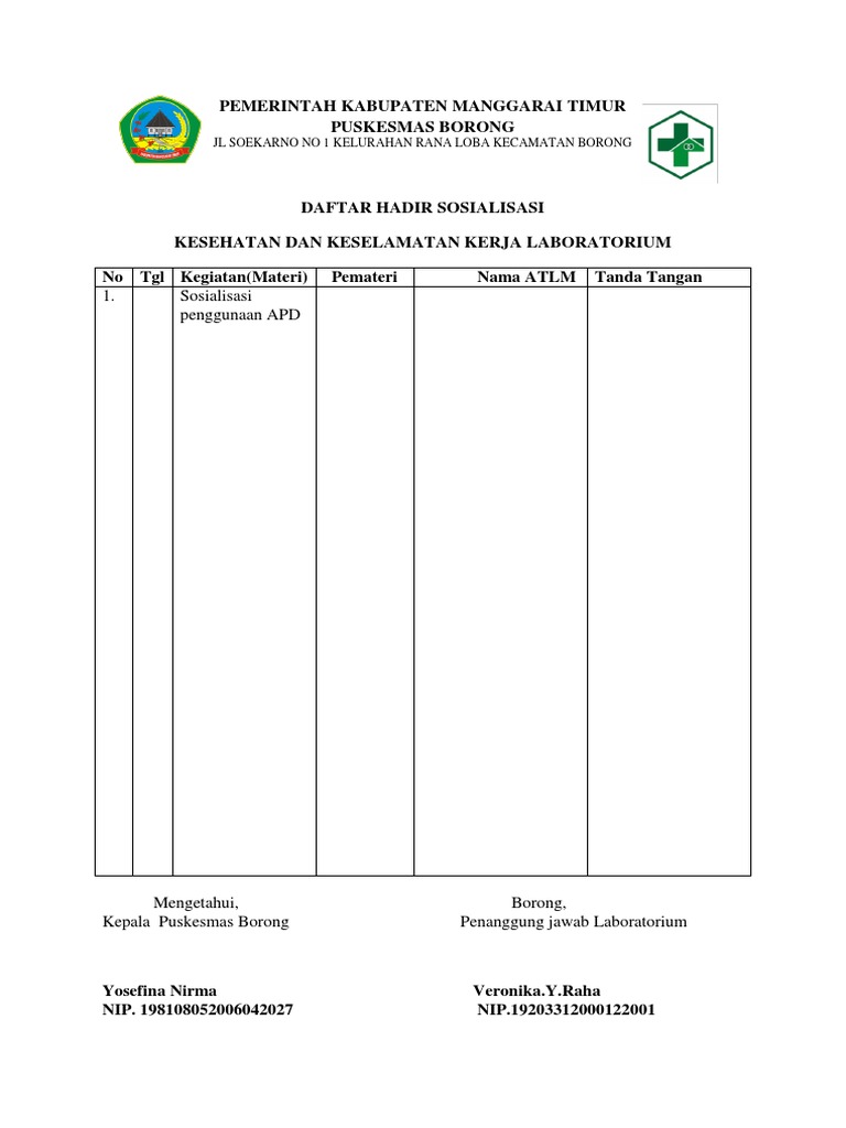 Bukti Sosialisasi k3 Bagi ATLM | PDF