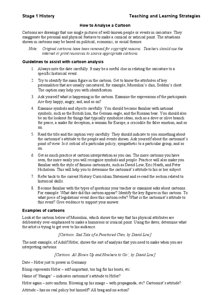 How To Analyse A Cartoon | PDF | Cartoon | Cartoonist