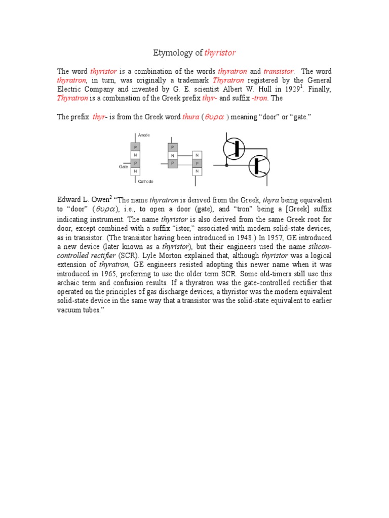 Etymology Of: Registered by The General | PDF | Manufactured Goods ...