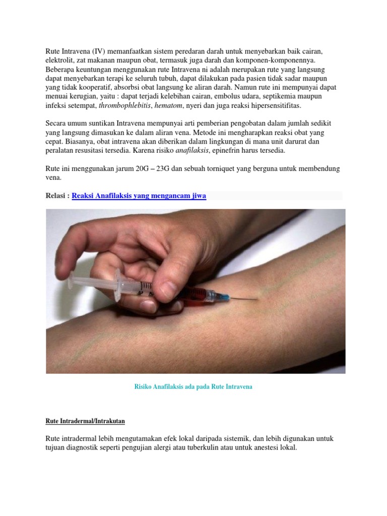 Rute Intravena | PDF