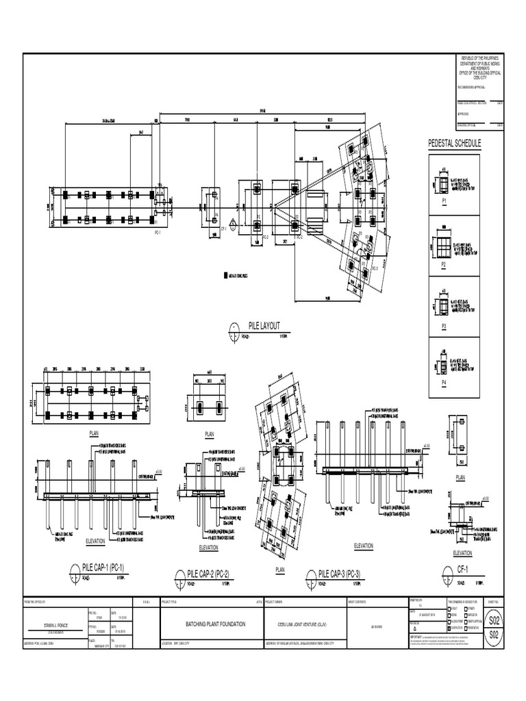 Pedestal Schedule | PDF | Engineering | Business