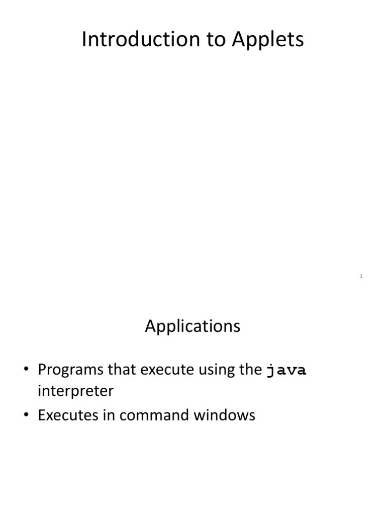 Applet | PDF | Java (Programming Language) | World Wide Web