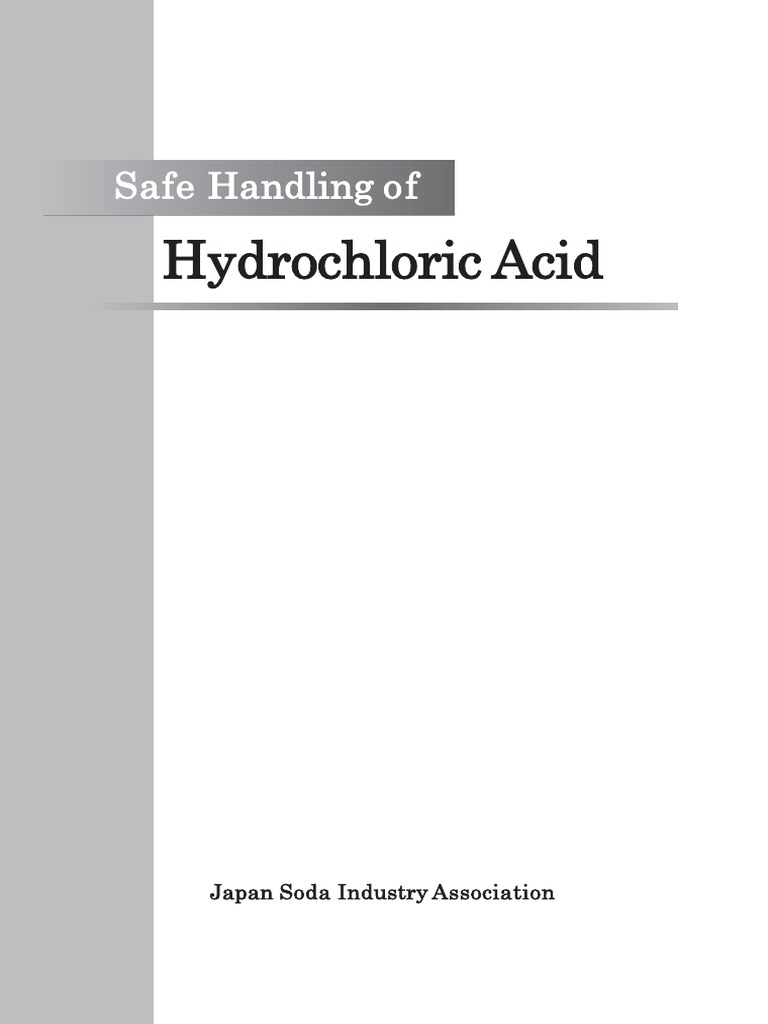 Safe Handling of Hydrochloric Acid (HCL) | PDF | Hydrochloric Acid ...