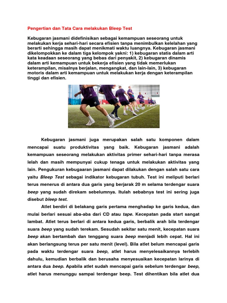 Bleep Test | PDF