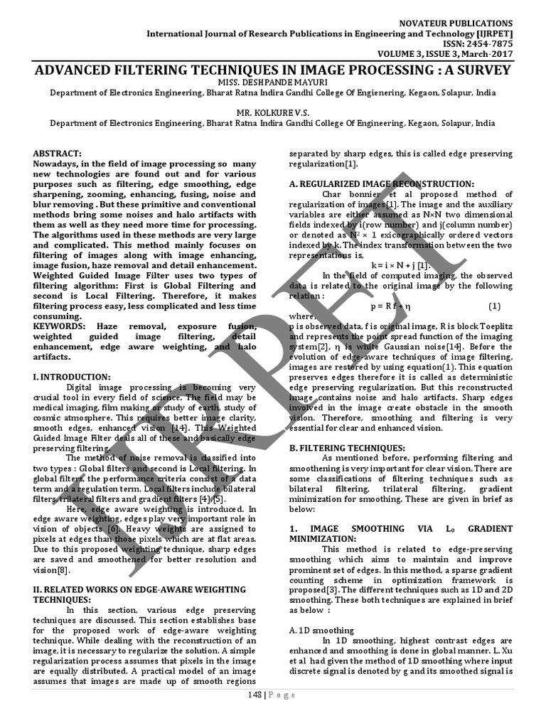 Image Processing Pdf Telecommunications Engineering Imaging