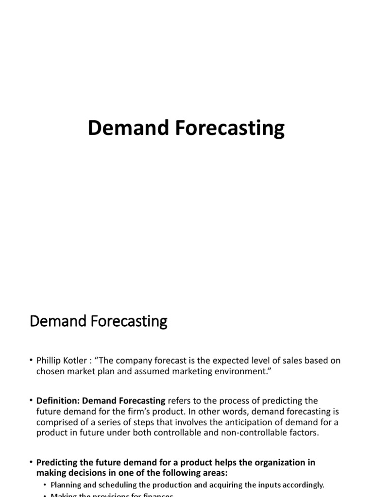 Demand Forecasting | PDF | Moving Average | Forecasting