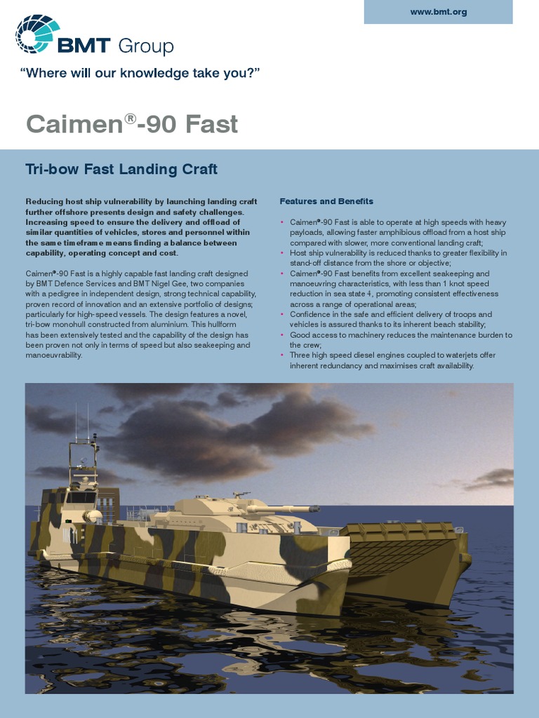 BMT Caimen 90 Fast Datasheet | PDF | Ships | Transport
