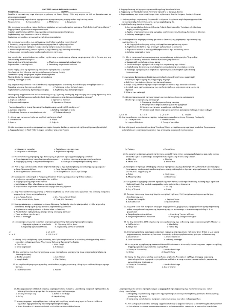 Activity 2 Modyul 1 Esp 9 | PDF