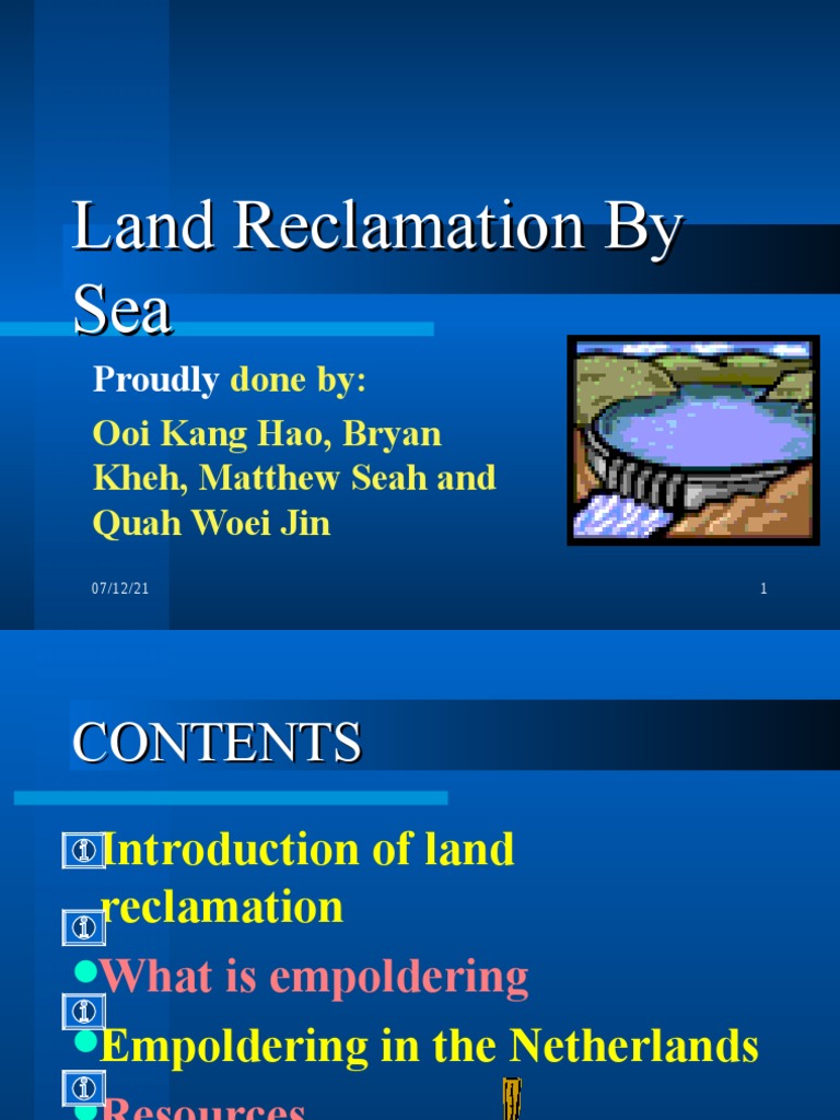 Land Reclamation by Sea | PDF | Levee | Physical Geography