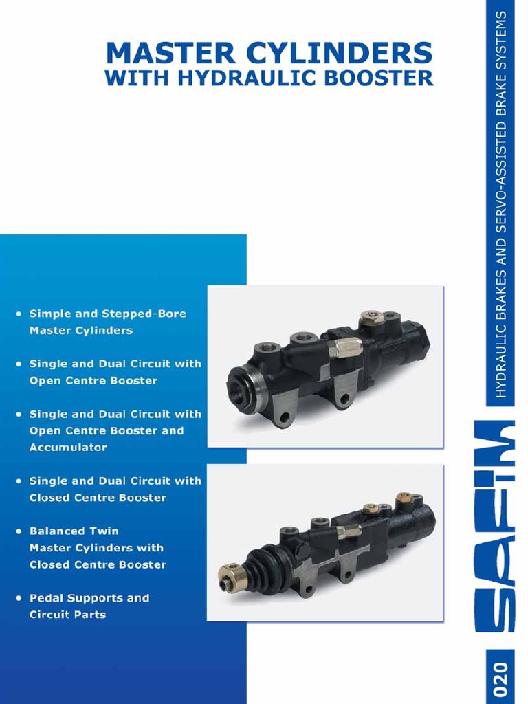 2 Master Cyl. With Booster | PDF | Brake | Valve