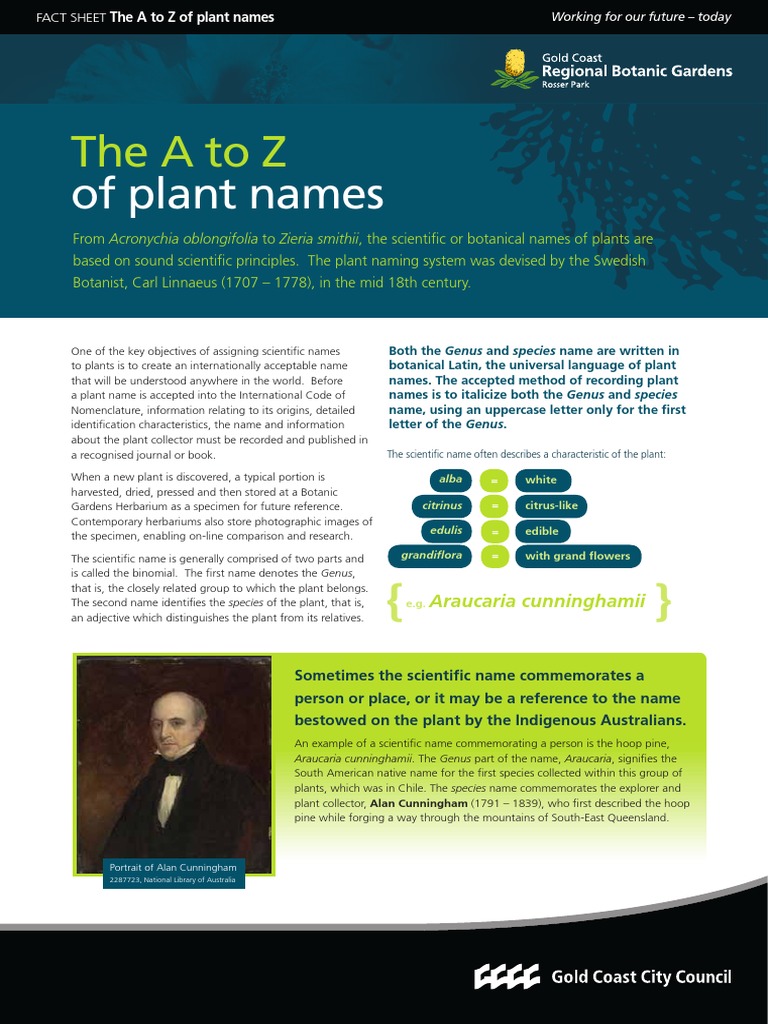 Az Plant Names | PDF | Genus | Biological Nomenclature