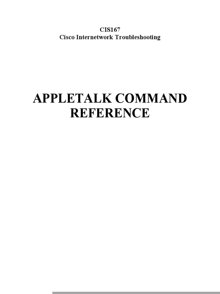 Appletalk Commands | PDF | Router (Computing) | Computer Network