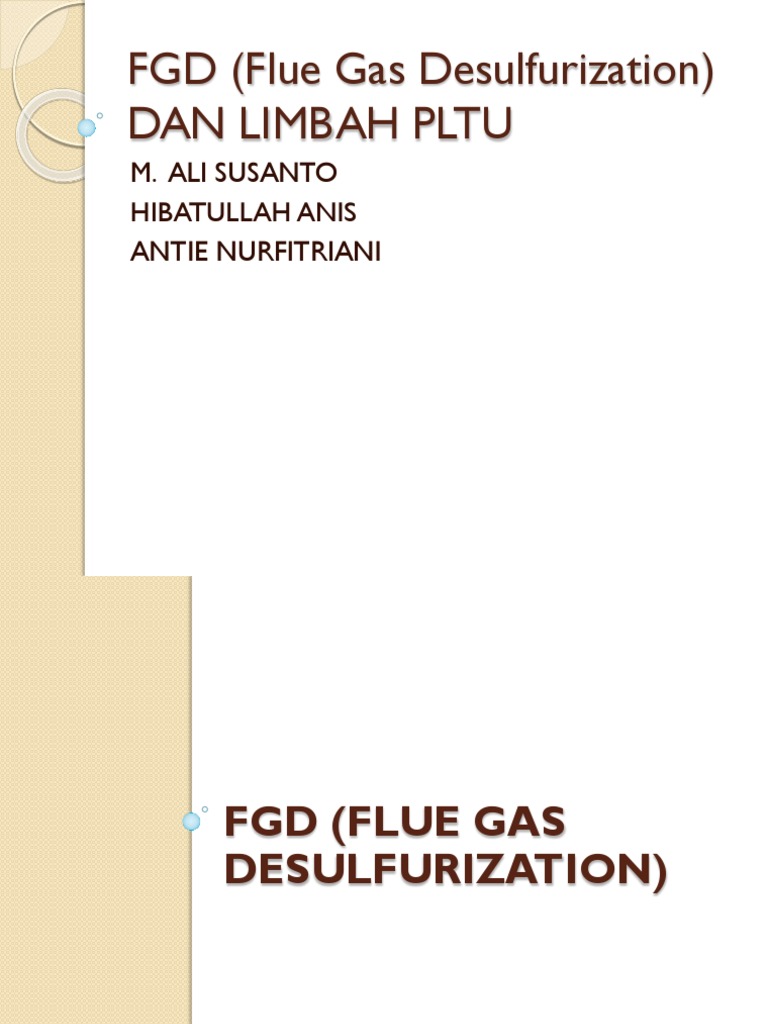 FGD (Flue Gas Desulfurization) Dan Limbah | PDF
