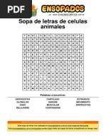 Sopa de Letras de Celulas